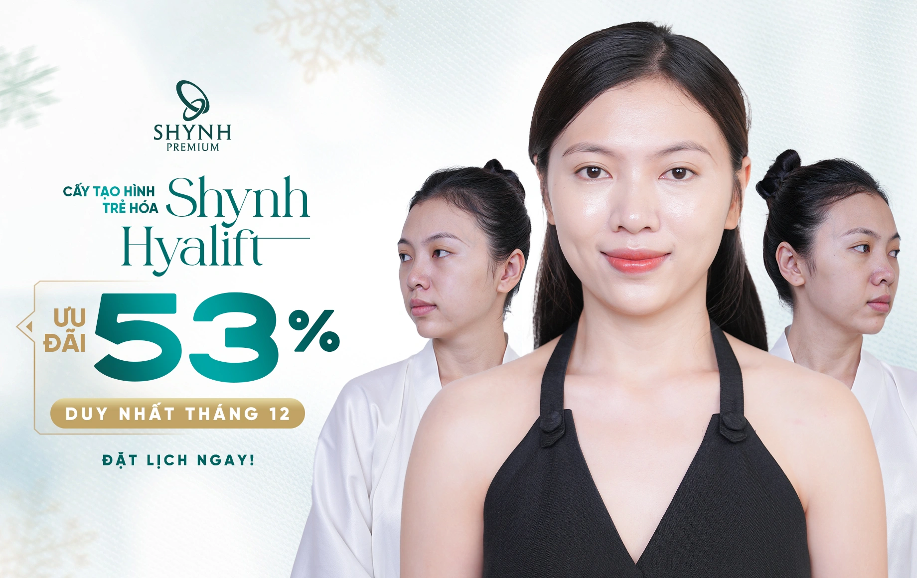 Ưu đãi 53% khi tạo hình, trẻ hóa da toàn diện Shynh Hyalift tại Shynh Premium